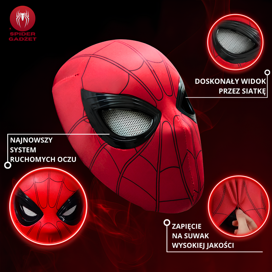 Maska S1 Spidey mrugające oczy SpiderGadżet™ – Spider Gadżet